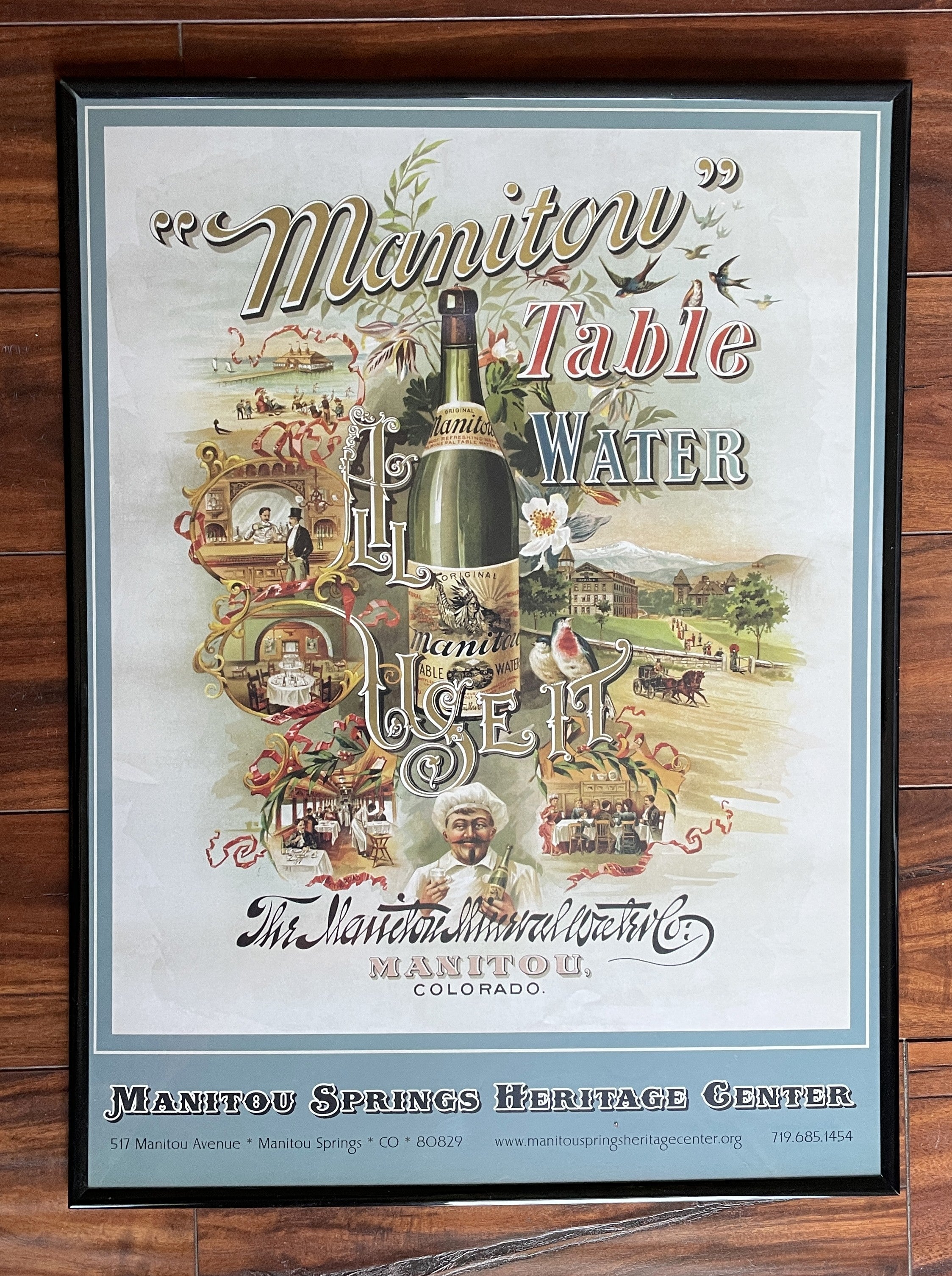 Manitou Mineral Water Poster - Framed | Manitou Springs Heritage Museum